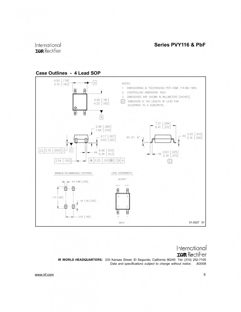 PVY116-TPBF datasheet page 5