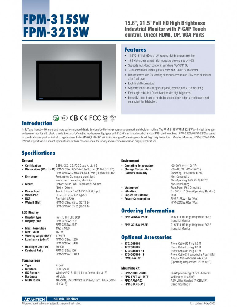 FPM-321SW technical document page 1