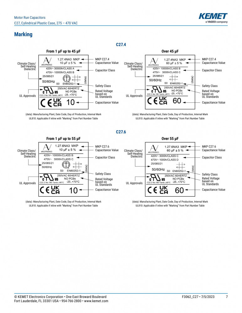 KEMET C276 datasheet page 7