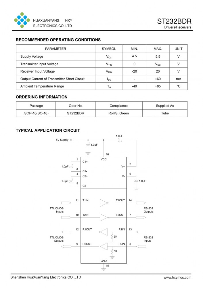ST232BDR-HXY datasheet page 3