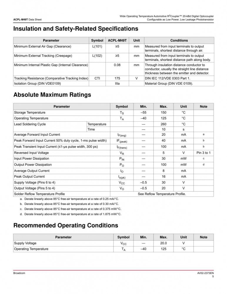ACPL-M49T datasheet page 5