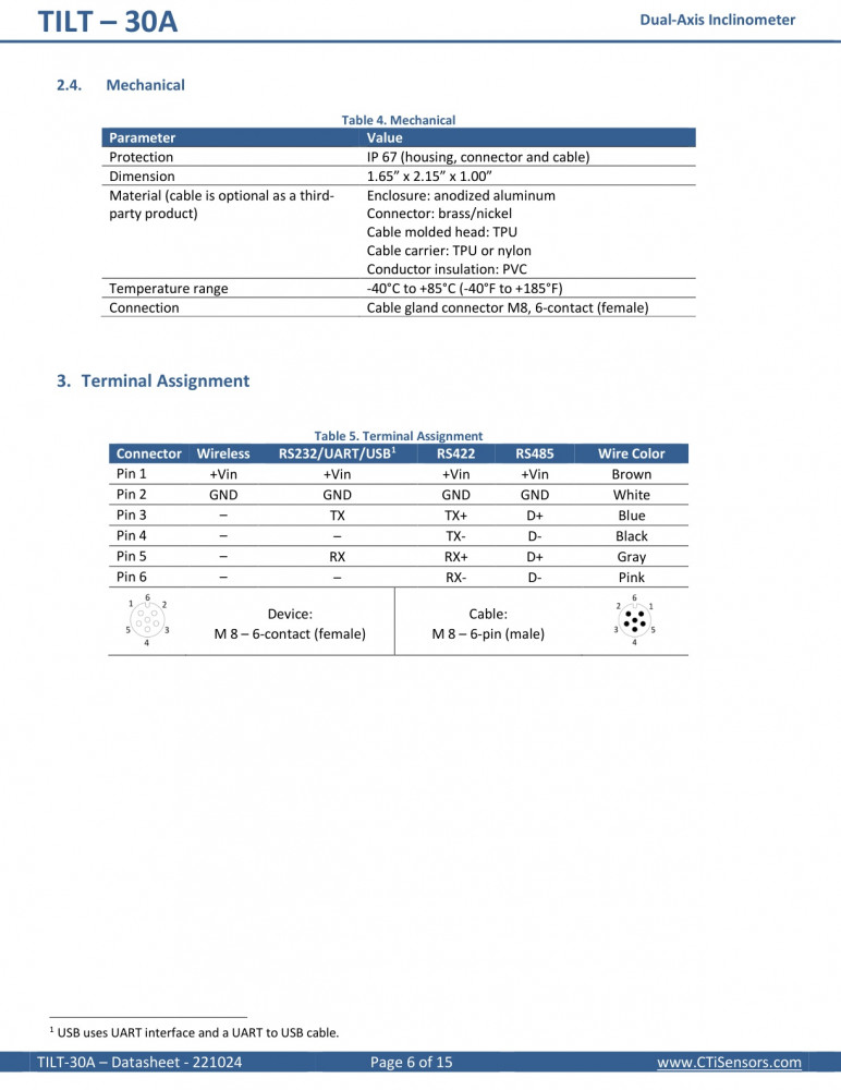 TILT-30A technical document page 6