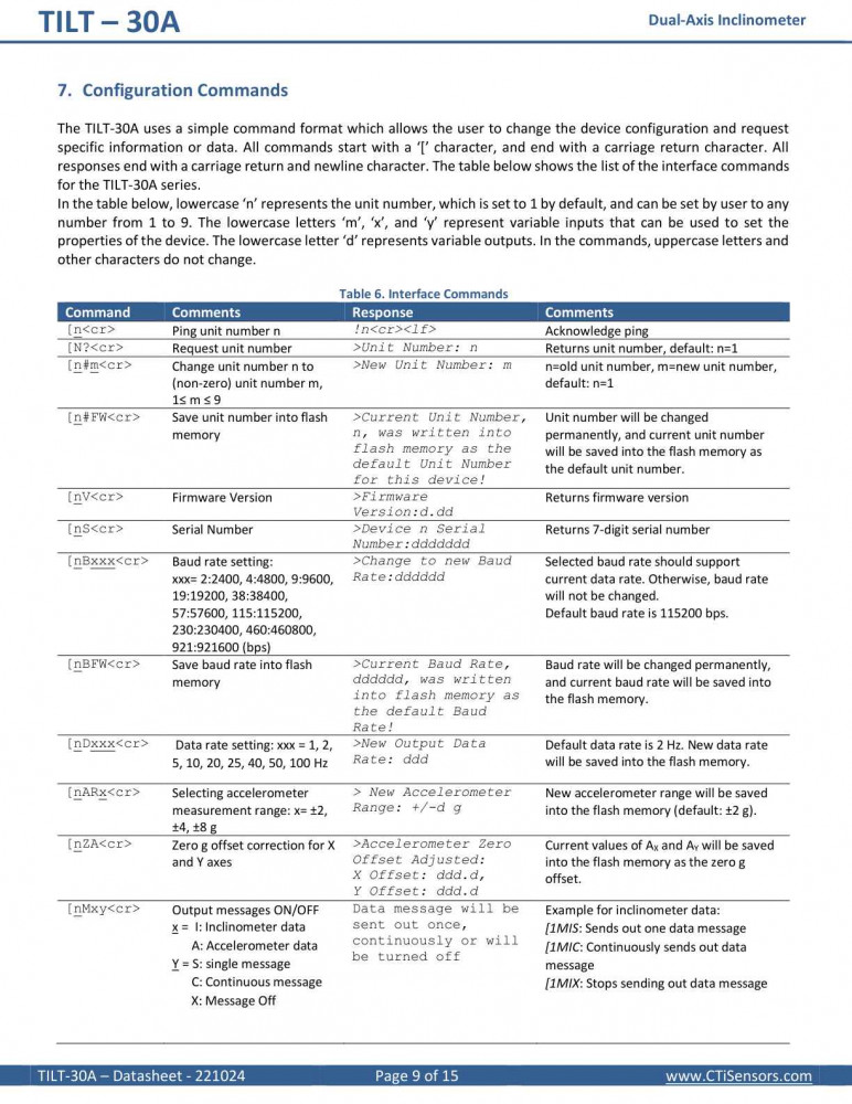 TILT-30A technical document page 9