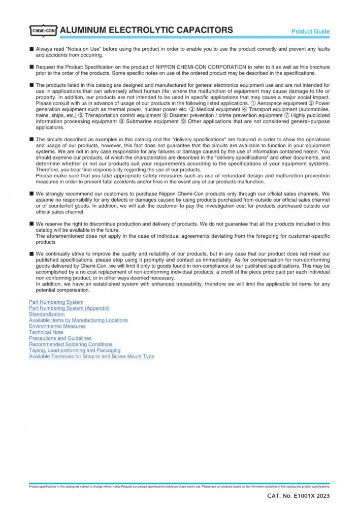 NCC KHS series technical document, page 3
