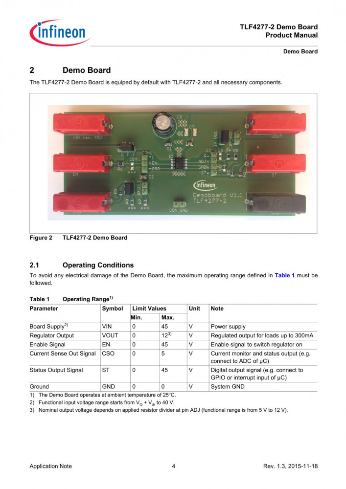 TLF4277-2 Demo Board manual page 4