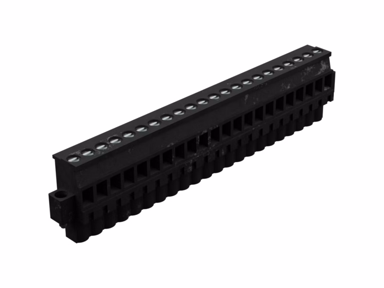 5.00mm Pitch Eurostyle Vertical Plug, with Retention Screws and Standard Imprinting, Rear Wire Entry, Gold (Au) Plated, Black, 22 Circuits for sale