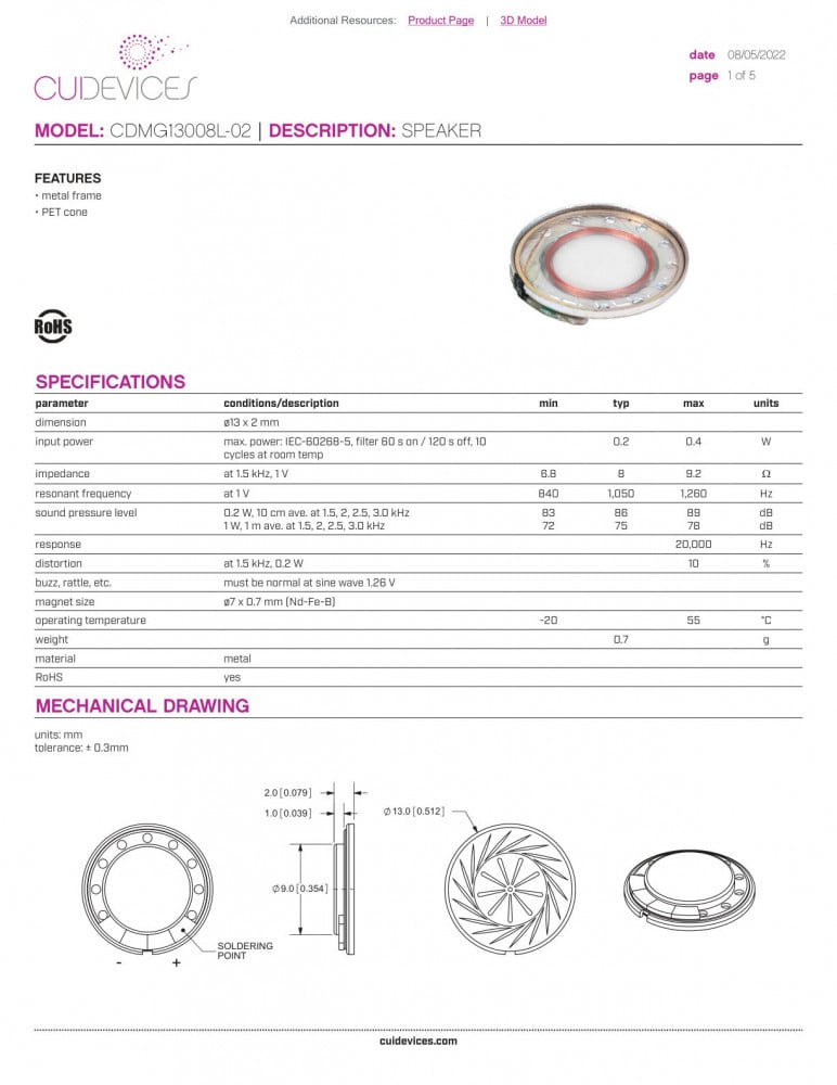 CDMG13008L-02 datasheet page 1