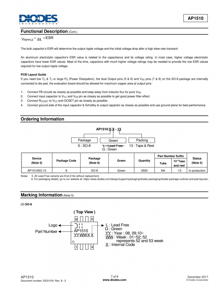AP1510SG-13 datasheet page 7
