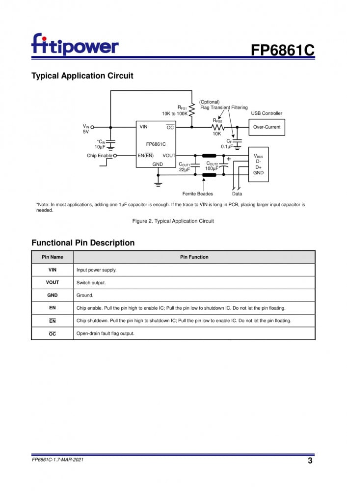 FP6861C datasheet page 3