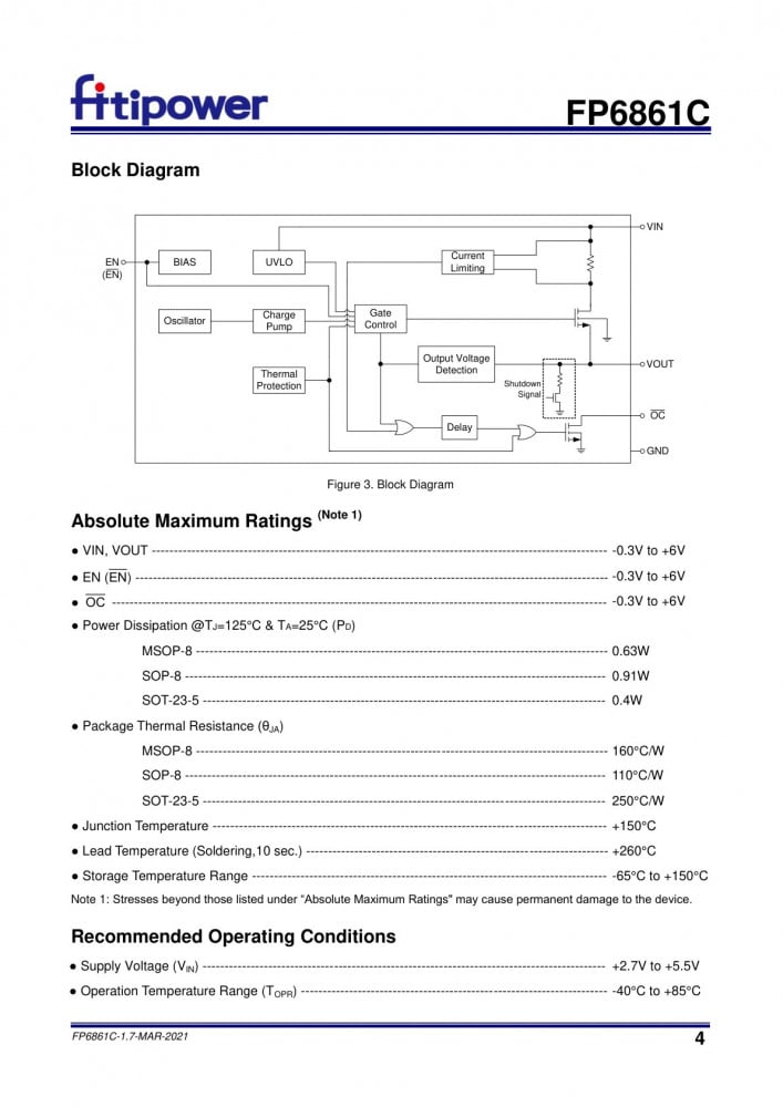 FP6861C datasheet page 4