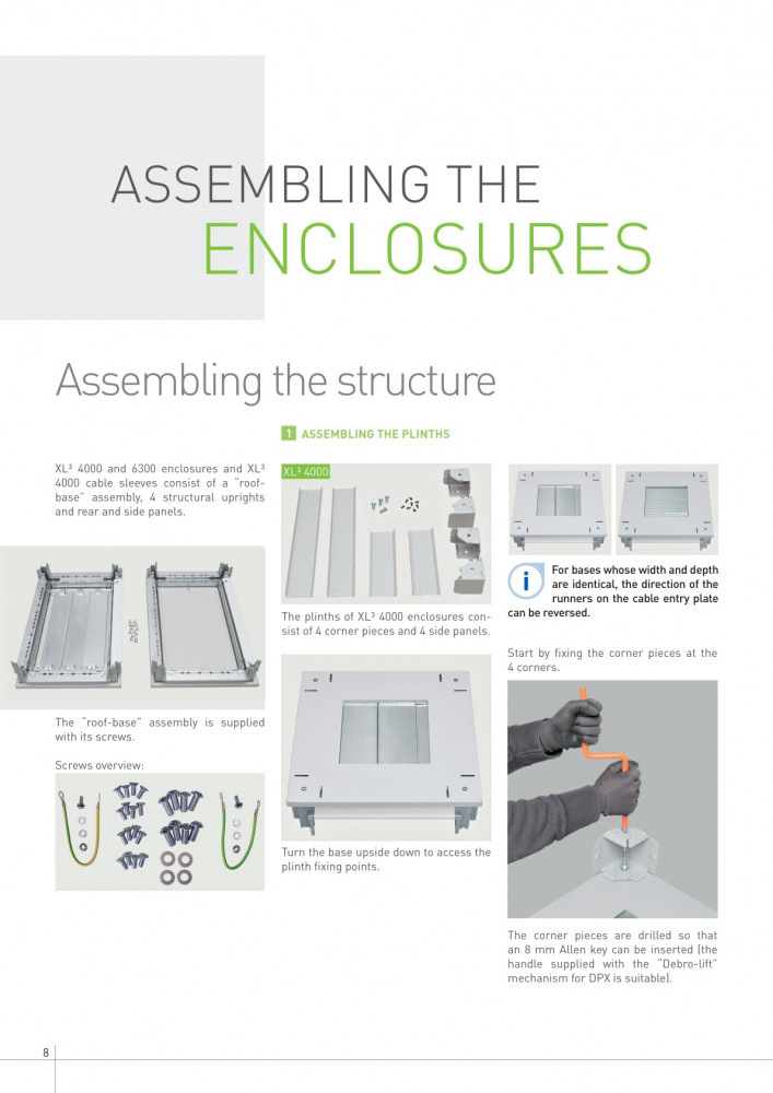 Legrand XL³ enclosure documentation, page 10