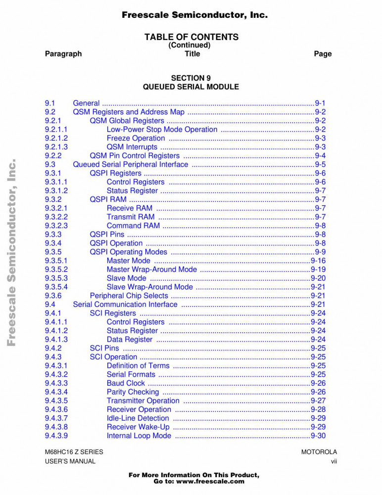 M68HC16 Z-Series manual page 9