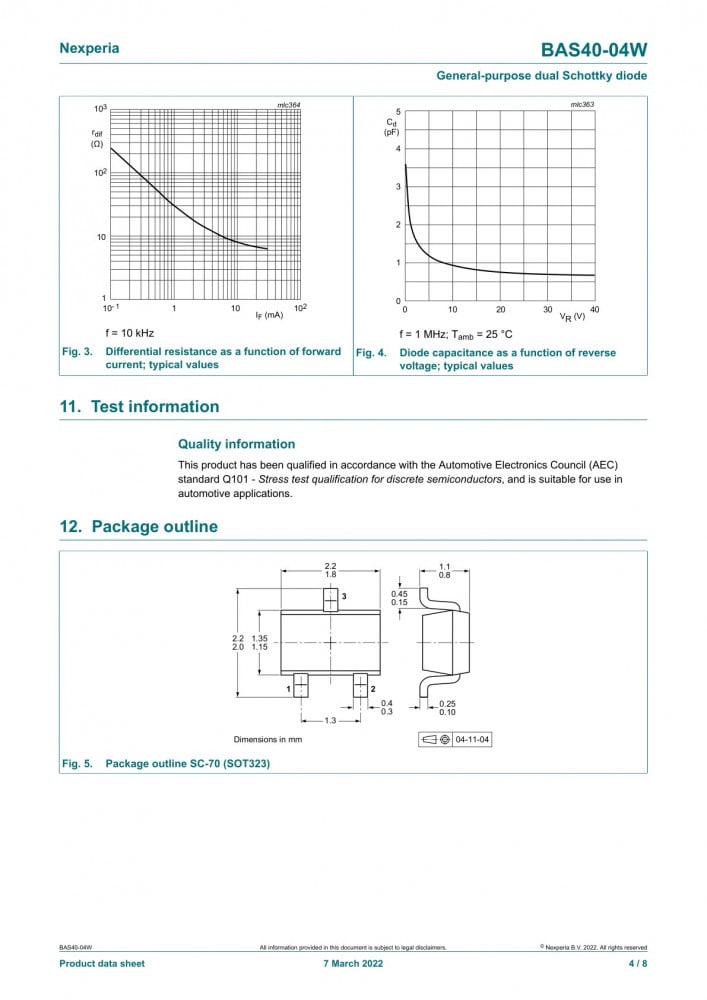 BAS40-04W datasheet page 4