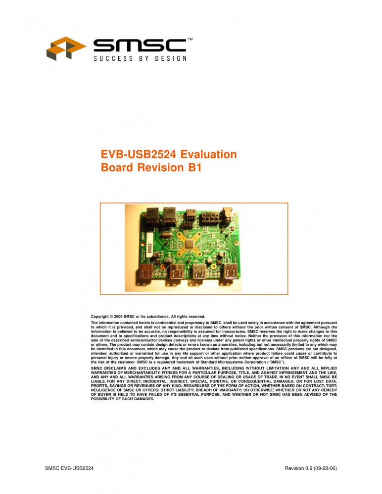 EVB-USB2524 documentation page 1