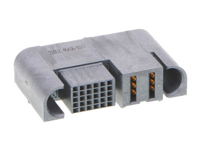 EXTreme Ten60Power Right-Angle Plug with Side Guides, 20 Signal Circuits, Press Fit Tail