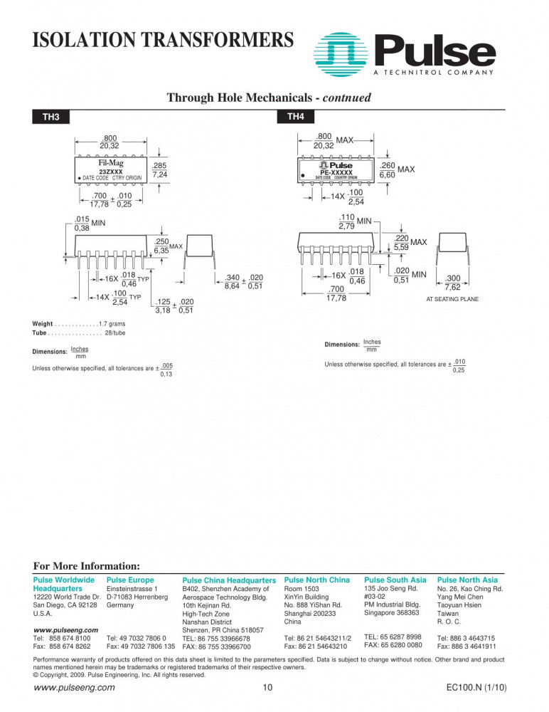 PE-65726NL datasheet page 10