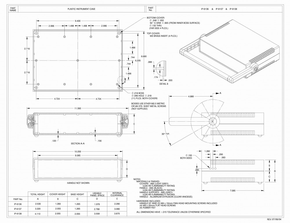 IP-6137 technical drawing and product specification image