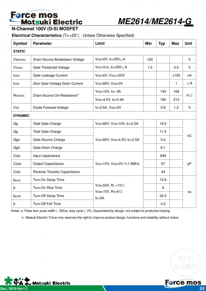 ME2614 datasheet preview, page 2
