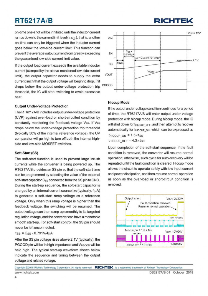RT6217AHGJ8F datasheet page 4