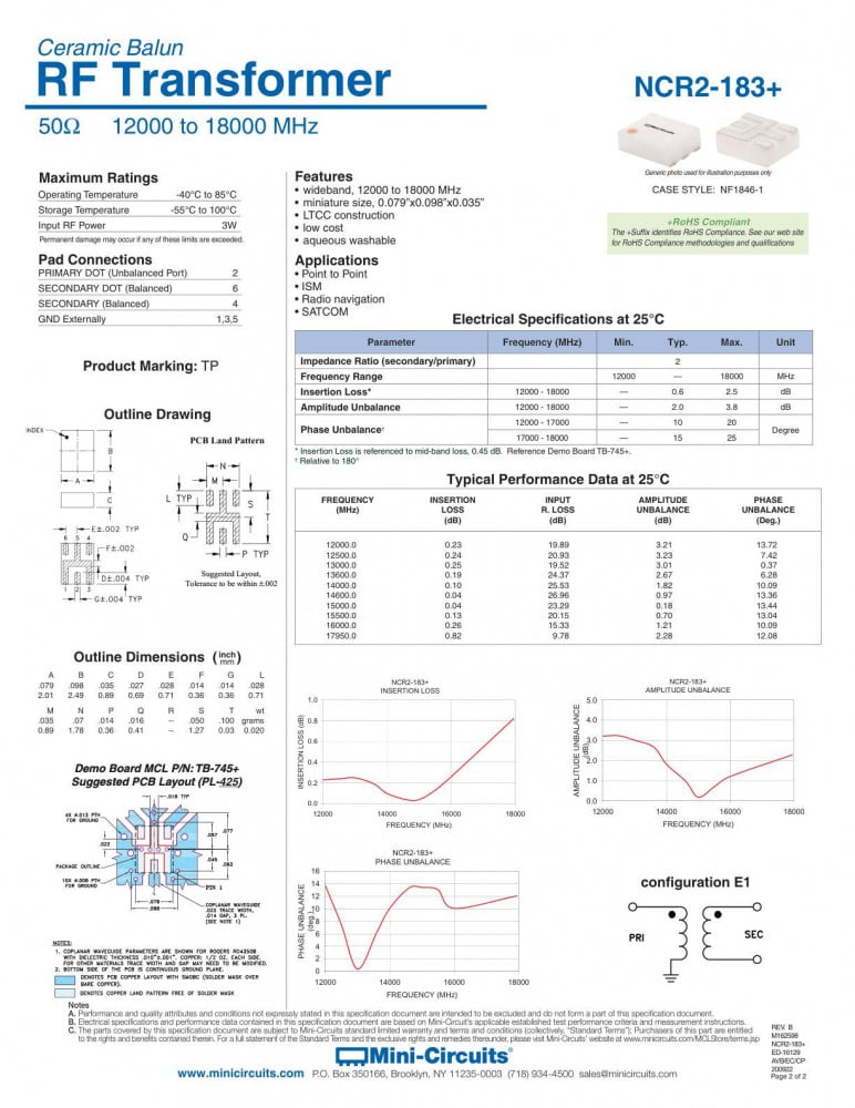 NCR2-183+ datasheet page 2
