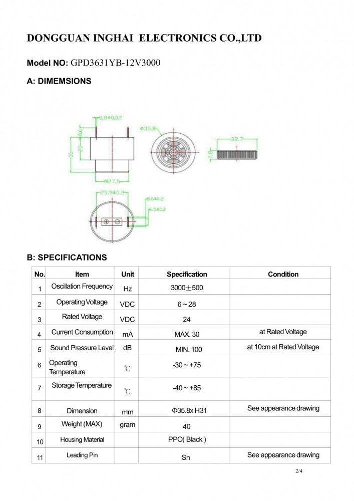 GPD3631YB-12V3000 specification page 2