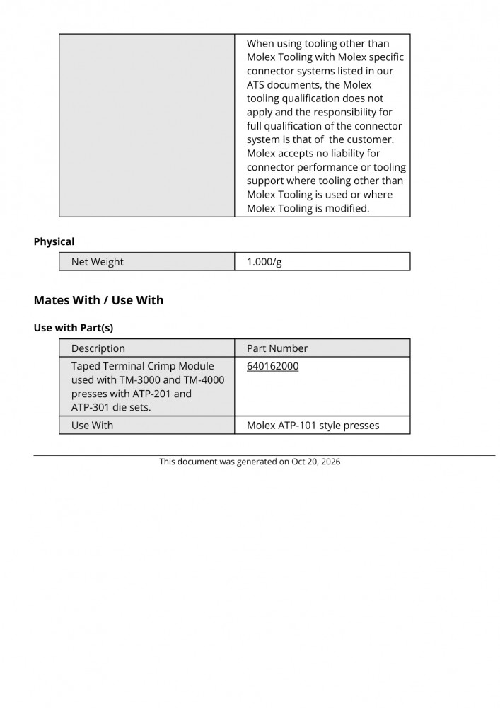 Technical document image 3 for Molex part 192880535