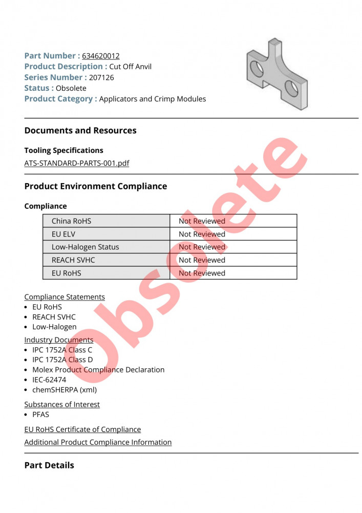 Tooling specification document page 1