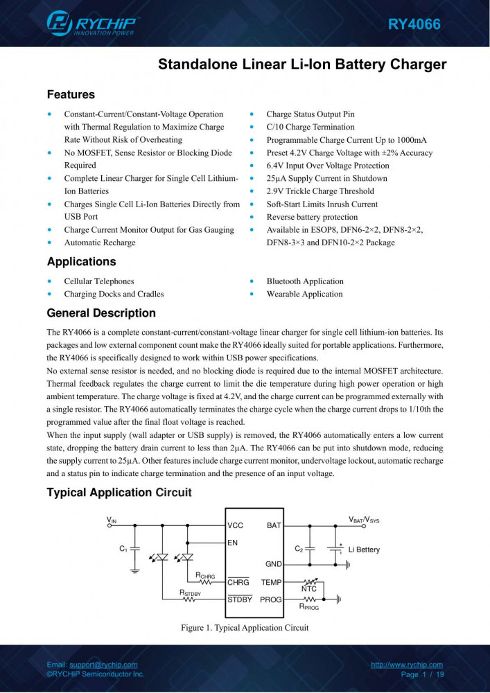 RY4066 datasheet page 1
