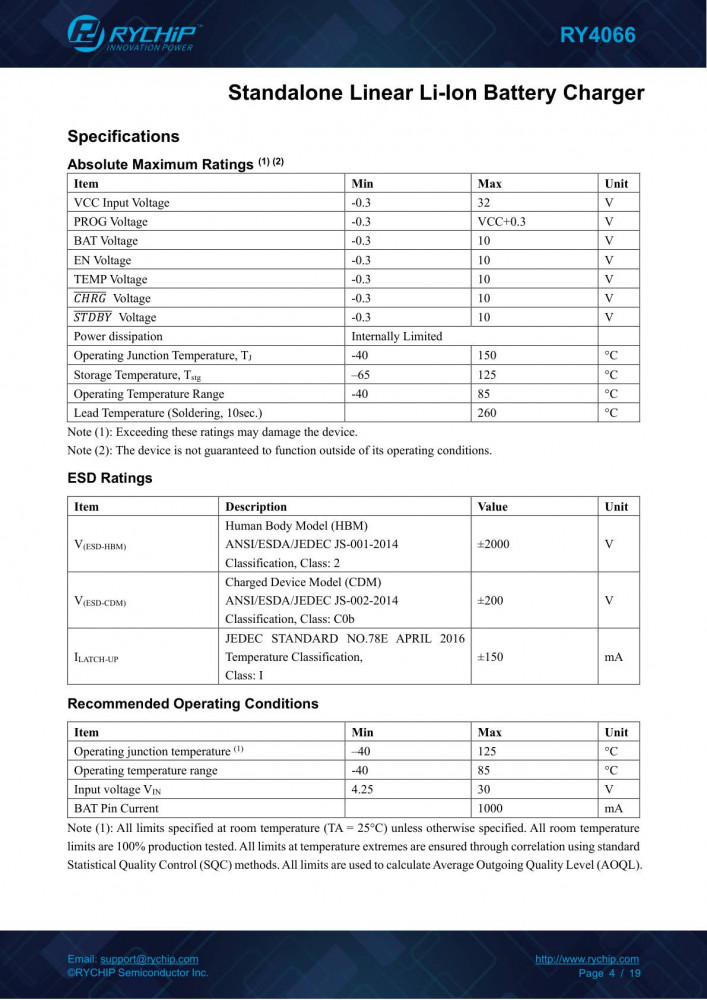 RY4066 datasheet page 4