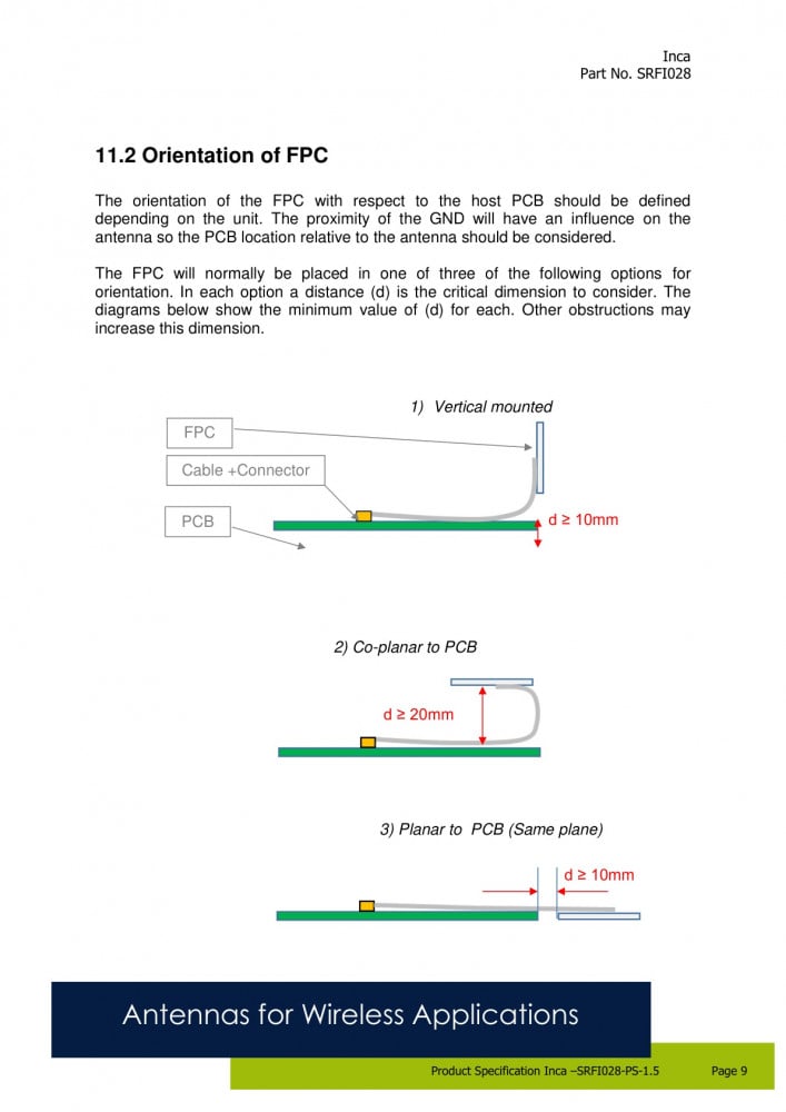 Antenova SRFI028 technical document page 9