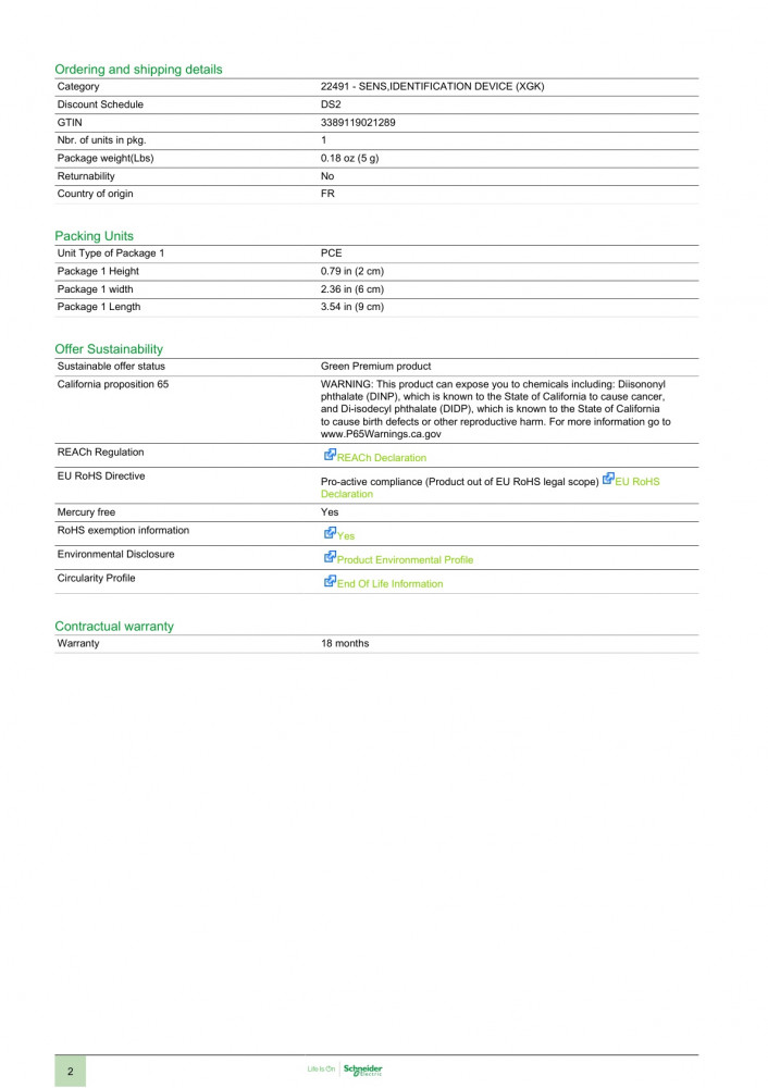 XGHB211345 technical document page 2