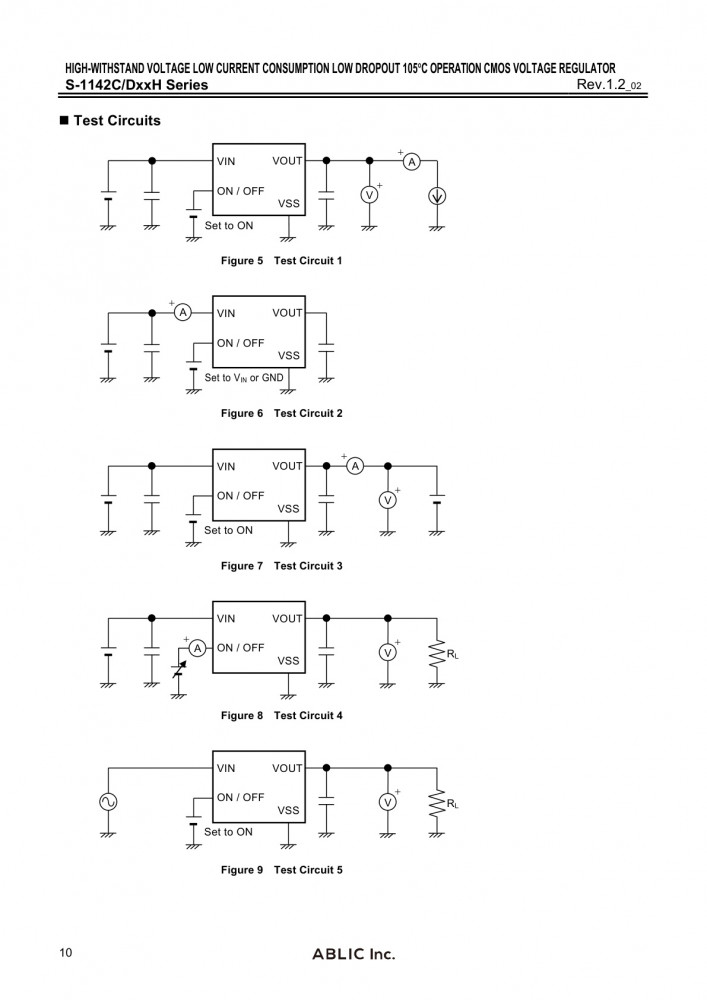 S-1142C/DxxH datasheet page 10