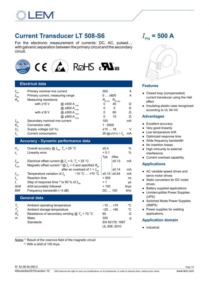 LT508-S6 technical document page 1