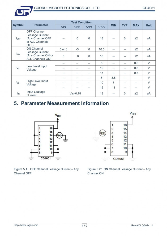 CD4051TS16ARDQ datasheet page 4