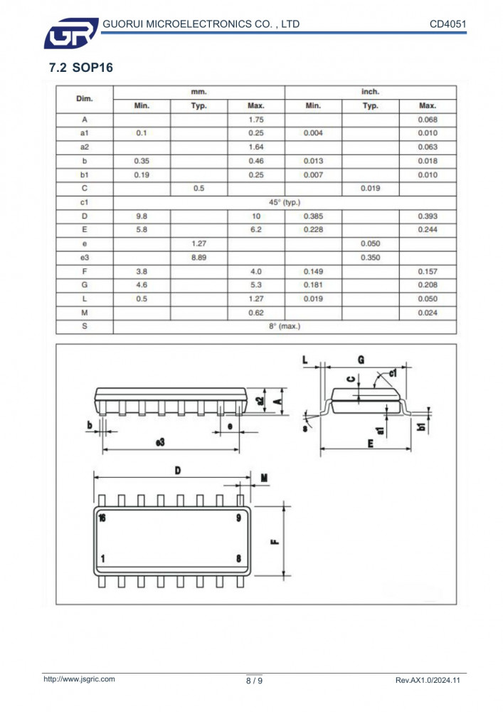 CD4051TS16ARDQ datasheet page 8