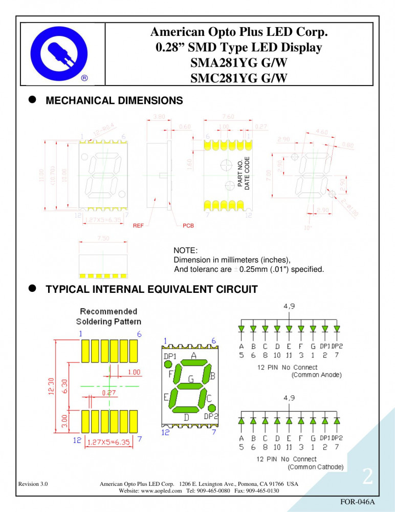 SMA281YG datasheet page 2