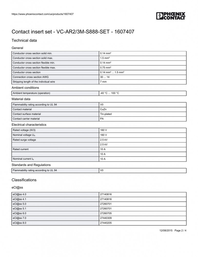Phoenix Contact 1607407 product document page 2