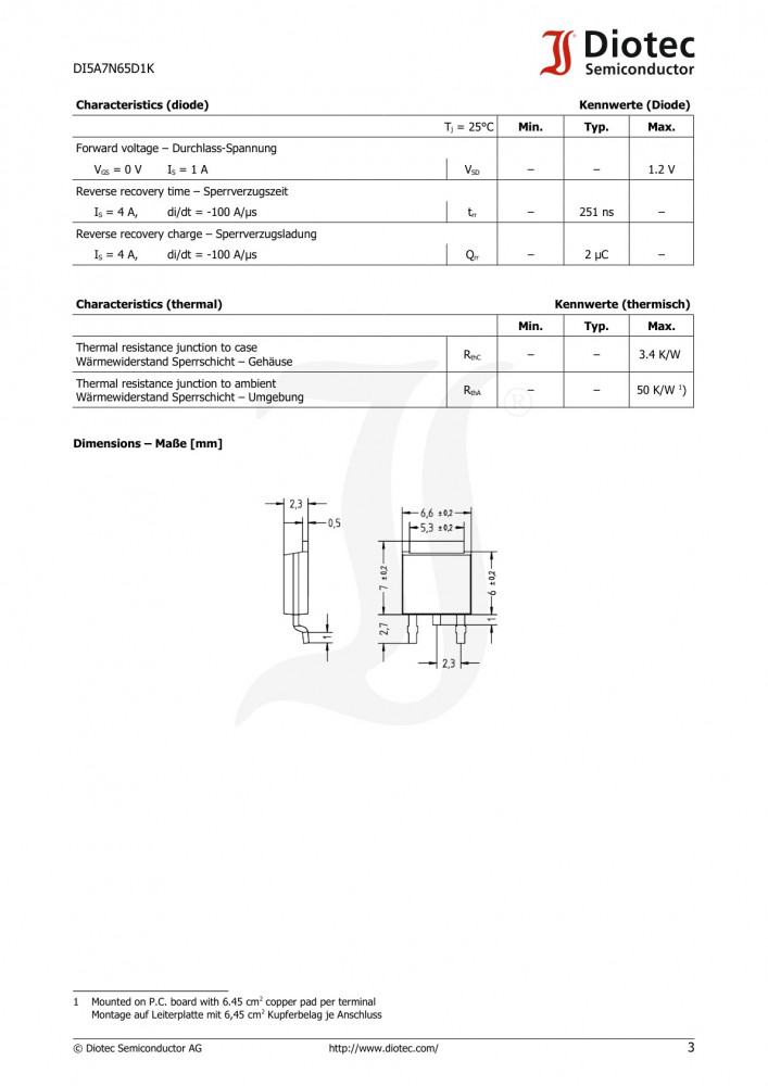 DI5A7N65D1K-AQ datasheet page 3