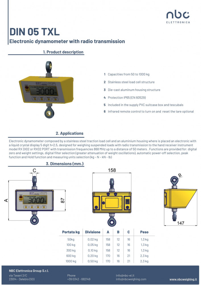 DIN 05 TXL technical document page 1
