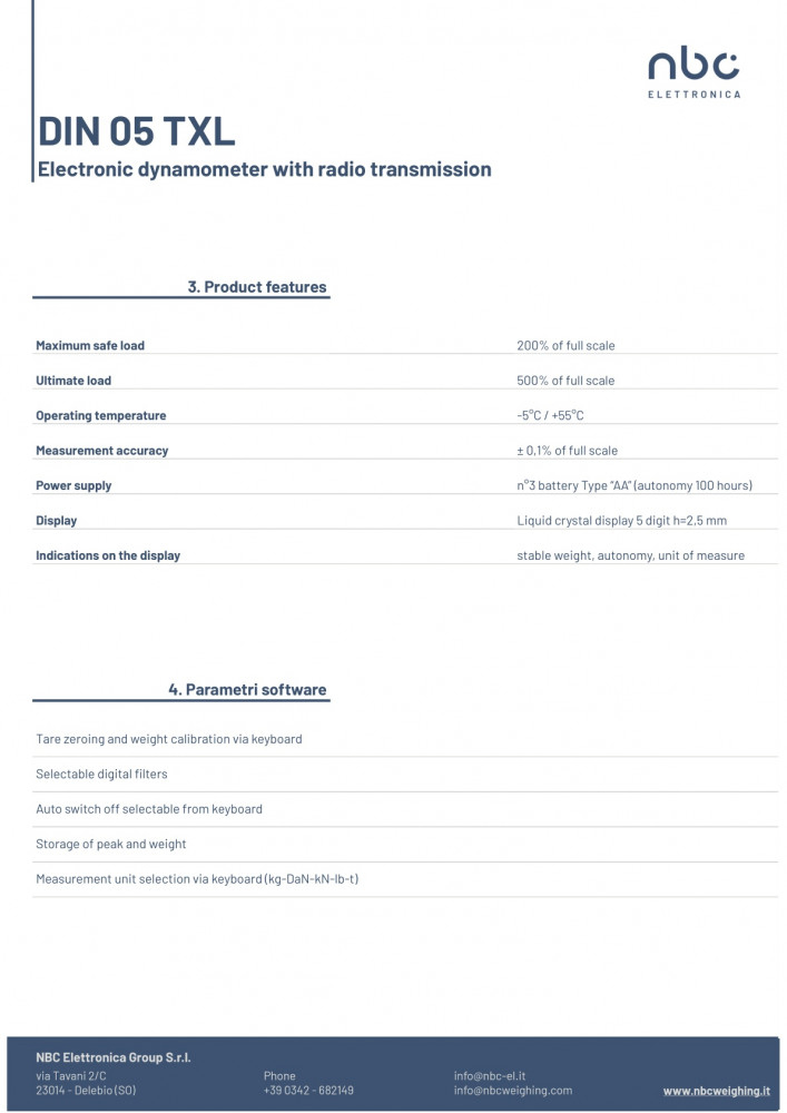 DIN 05 TXL technical document page 2
