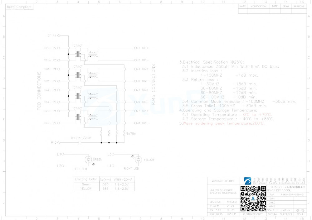 RJ45-307-030-01 technical document page 2