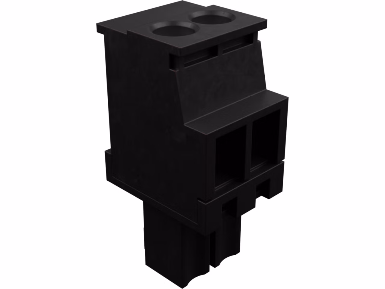 3.50mm Pitch Eurostyle Vertical Plug, with Standard Imprinting, Rear Wire Entry, Gold (Au) Plated, Black, 2 Circuits for sale