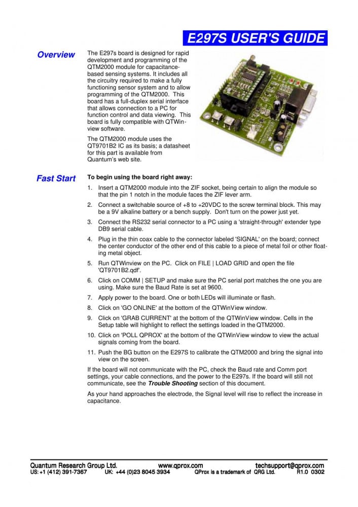 E297S user guide page 1