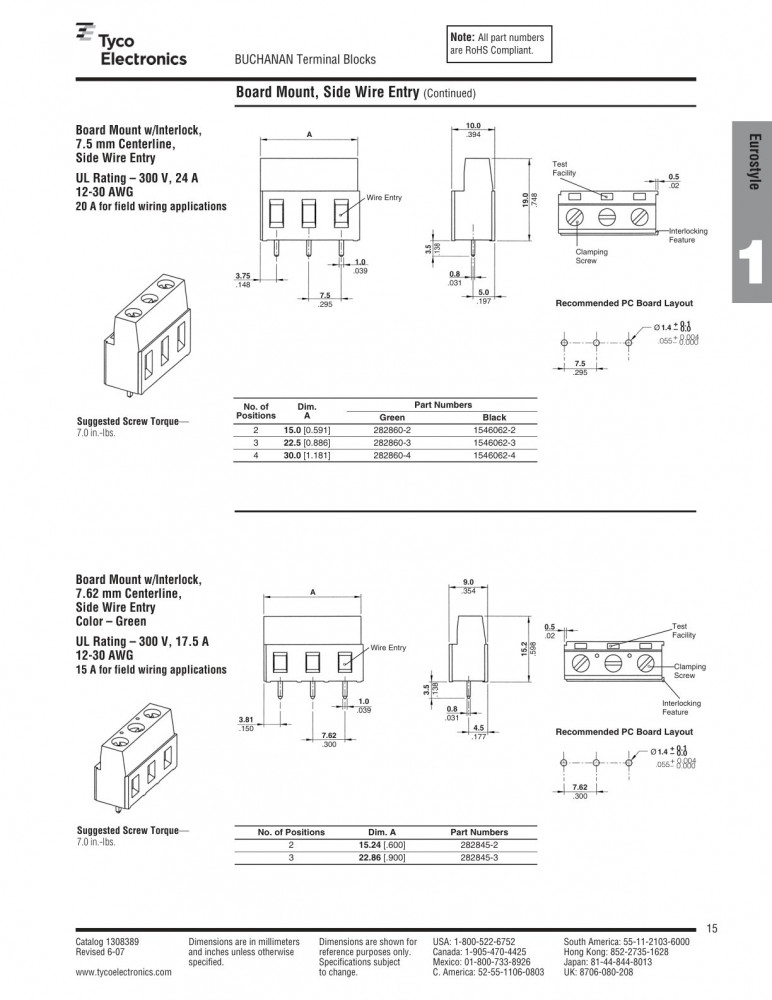 TE Connectivity terminal block documentation page 7