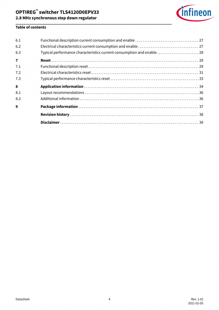 TLS4120D0EPV33 datasheet page 4