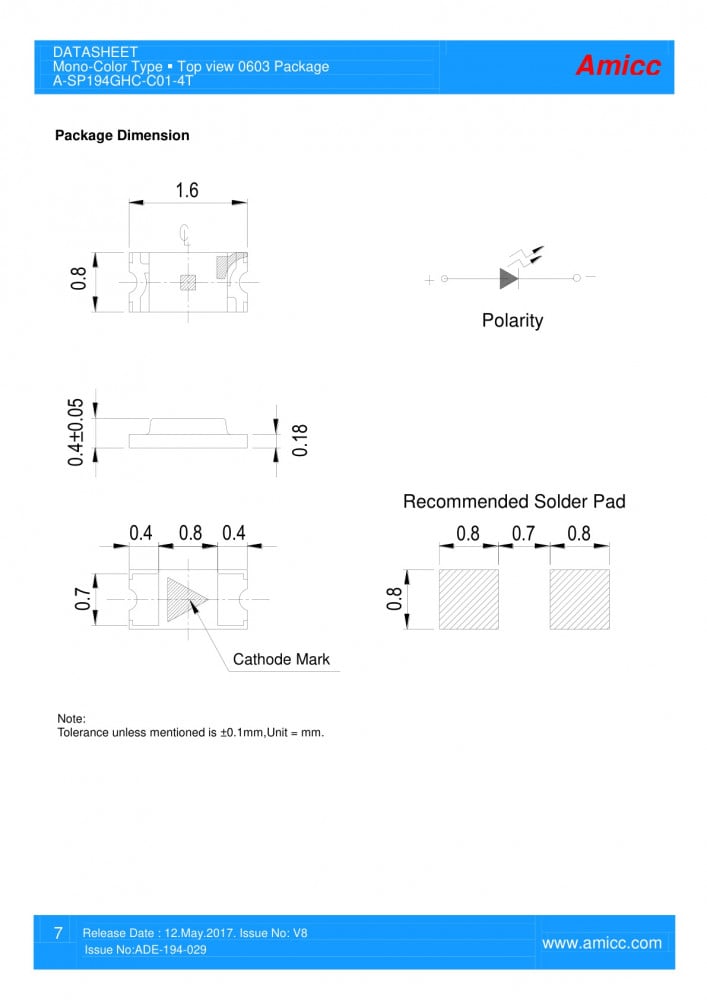 A-SP194GHC-C01-4T datasheet page 7