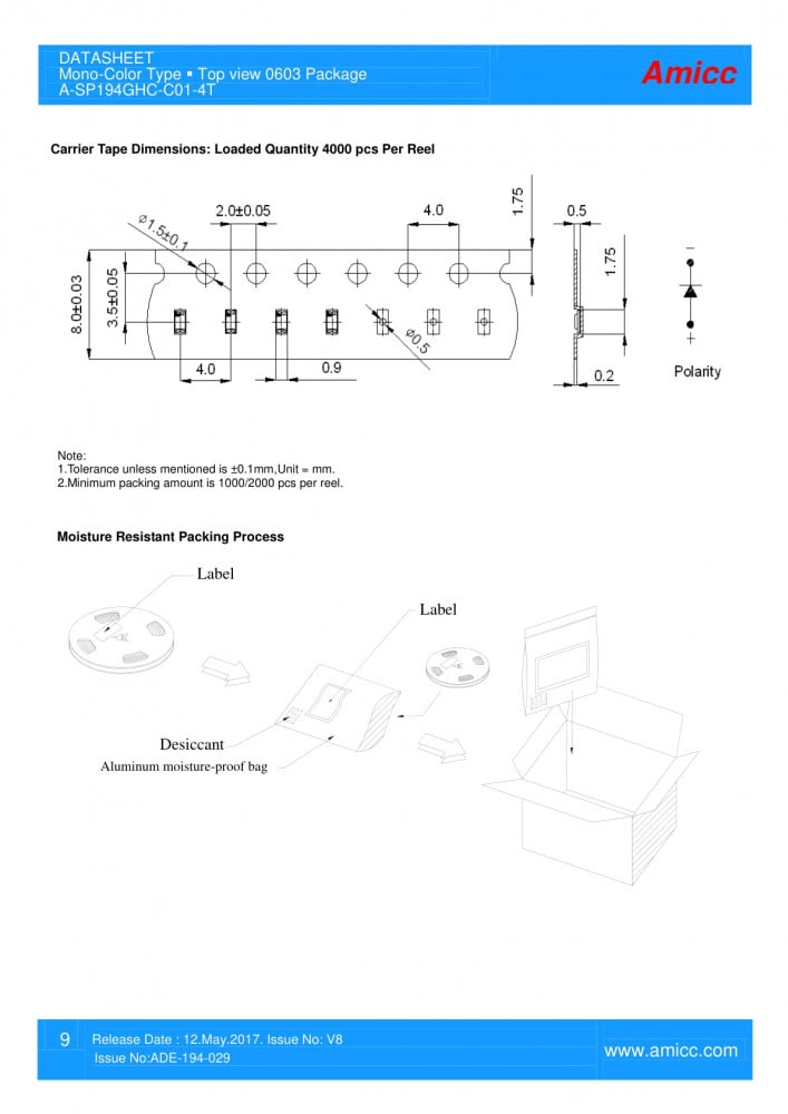 A-SP194GHC-C01-4T datasheet page 9