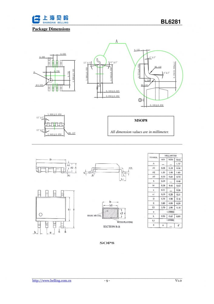 BL6281 datasheet page 9