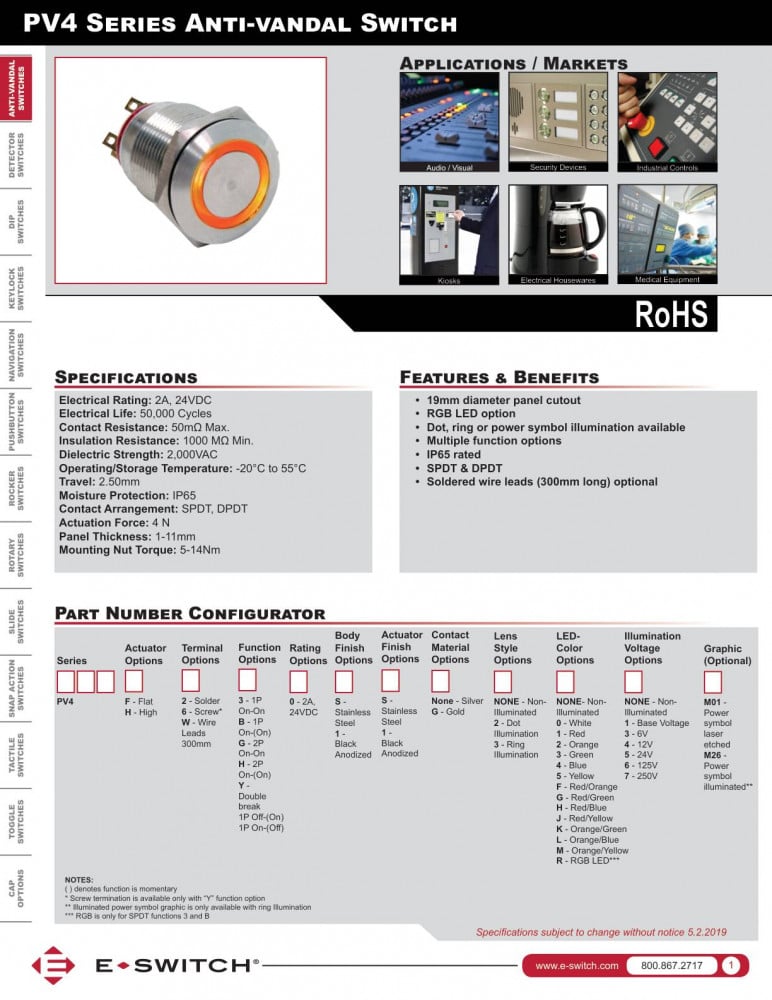 PV4 series technical document page 1