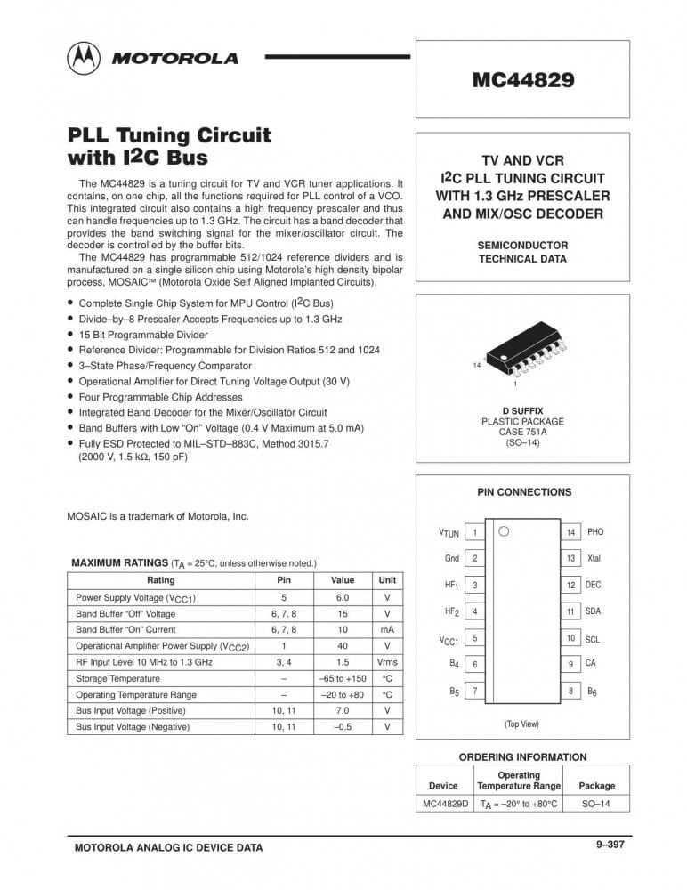 MC44829 technical document page 1
